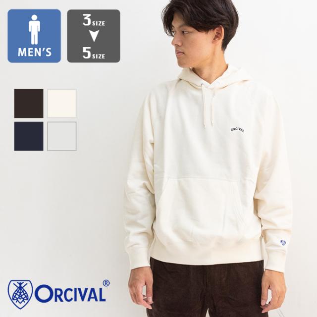 「 ORCIVAL オーシバル 」 Men's Light French Terry Hoody メンズ ライト フレンチテリー フーディー OR-C0432MAZ / オーシバル オーチバル プルオーバー パーカー フーディー スウェット トレーナー 長袖 裏毛 ワンポイント ロゴ 定番 メンズ 2025AW