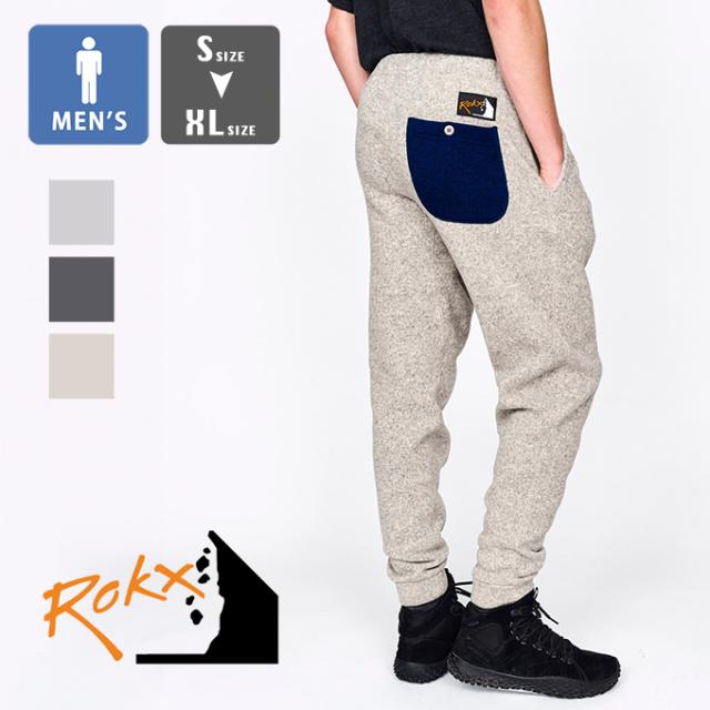 「 ROKX ロックス 」 THE  PANTS グースパンツ RXMF191067 / ROKX ロックス フリースパンツ スウェットパンツ 裾リブ ポーラテック テーパード メンズ アウトドア ゴムウエスト ガゼットクロッチ 2024AW