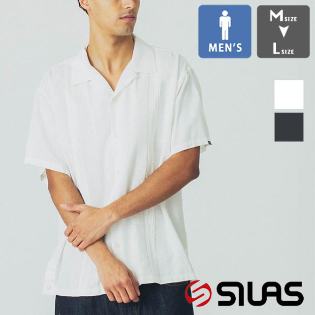「 SILAS サイラス 」 EMBROIDERY S/S SHIRT エンブロイダリー 半袖シャツ 110252014002 / SILAS サイラス 半袖シャツ キューバシャツ 刺繍 オープンカラー ストリート カジュアル メンズ 2025SUMMER