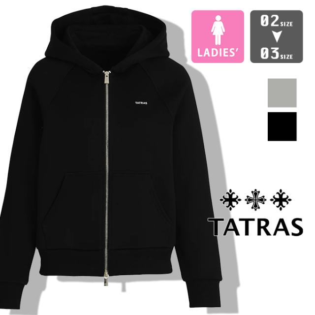 「 TATRAS タトラス 」 LOMO ロモ パーカー 国内正規品 LJXA0050063588 / tatras タトラス スウェット パーカー ジップアップ フーディー レディース ワンポイント ロゴ 2025AW