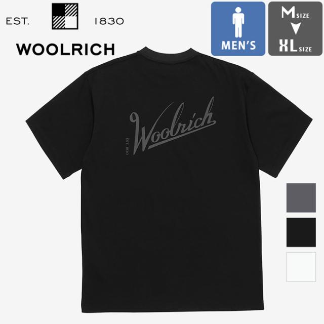 「 WOOLRICH ウールリッチ 」 LOGO PRINT S/S T-SHIRT ロゴ プリント ショートスリーブ Tシャツ WJTE0088 / メンズ 半袖 COOLMAX 速乾