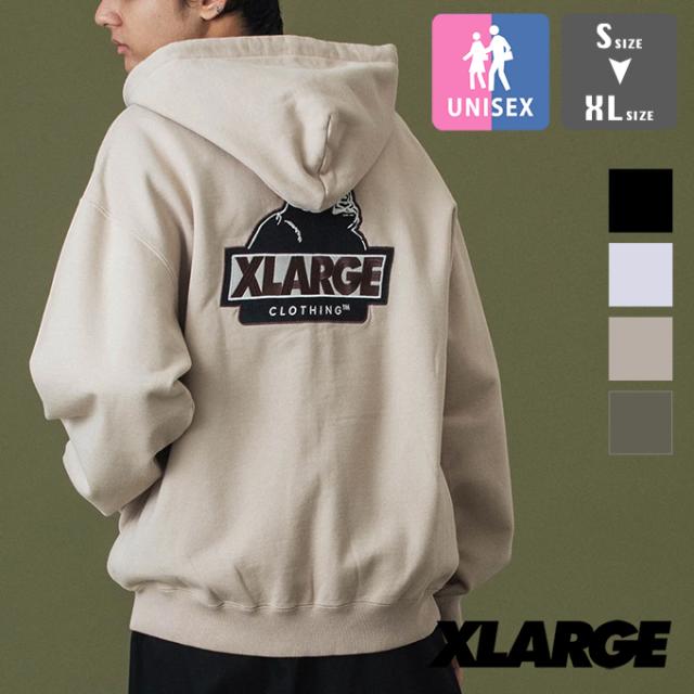 「 XLARGE エクストララージ 」 SLANTED OG ZIP HOODED SWEATSHIRT スランテッド OGロゴ ジップ フーデッド スウェット 101253012004 / xlarge エクストララージ ジップパーカー フーディー ジップアップ トレーナー 刺繍 OGゴリラ バックプリント 2025AW