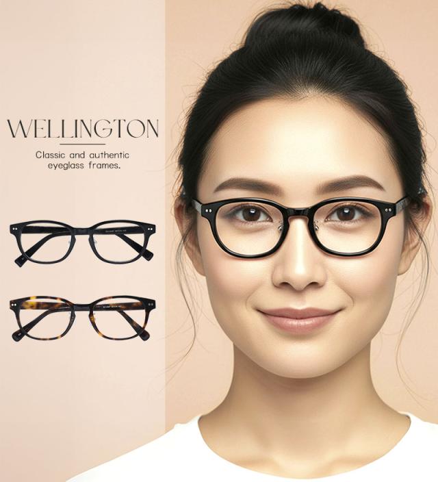 【日本製 Nikonレンズ使用 遠近両用メガネ】ウェリントン SO-9587［全額返金保証］ニコン 老眼鏡 おしゃれ 男性 女性 メンズ レディース 処方箋 乱視 対応 オーダー 眼鏡