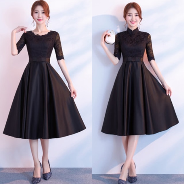 結婚式のお呼ばれ40代 ミニドレス フレアースカート パーティードレス 大きいサイズ 半袖 オフショルダー 花嫁 二次会 ドレス ウェディングドレス ミニ 結婚式 コンサート 上20 式30 かわ小