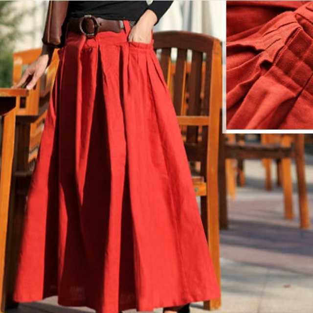 シュール スカート 大きいサイズ スカート レディース スカート ロングスカート 大きいサイズ スカート スカート 大きい プリーツスカート 大きいサイズ マキシ丈 スカート チュチュスカート リネン スカート  スカート フレア 春 夏 ガーリー リネン かわ大