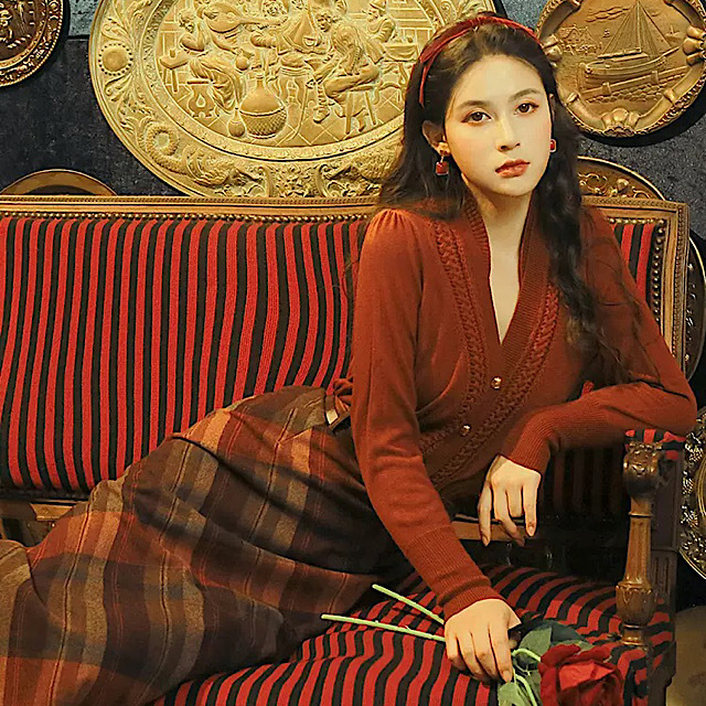 お呼ばれドレス 発表会 イベント衣装 レトロ調 チェック レディース セットアップ お呼ばれ30代 40代