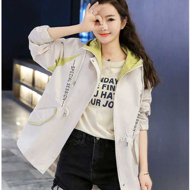 アウター マウンテンパーカー レディース アウター ウインドブレーカー フード付き フーディー ブルゾン ジャケット パーカー バイカラー 長袖 大きいサイズ きれいめ カジュアル 春 秋 秋冬 キレセク