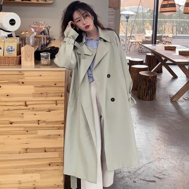 アウター レディース トレンチ コート ロング丈 無地 定番 通勤 お出かけ デート きれいめ ナチュラル 大人カジュアル シンプル 黒 春 秋 キレナチュ 小さいサイズ