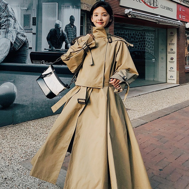 アウター レディース ミリタリージャケット ミリタリーコート マウンテンパーカー 羽織り フリル フード付き ミディアム丈 ゆったり オーバーサイズ 秋色 秋カラー ロングオータムコートジャケット トレ定 アウター かわ小