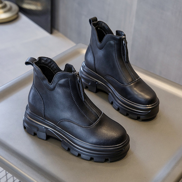 レディース ショートブーツ レザーブーツ マーティン フェイクレザー