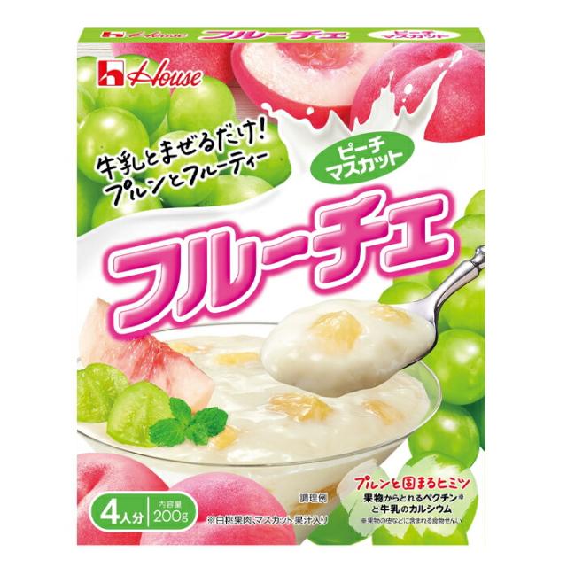 送料無料 ハウス フルーチェ ピーチマスカット200g×1ケース（全60本）