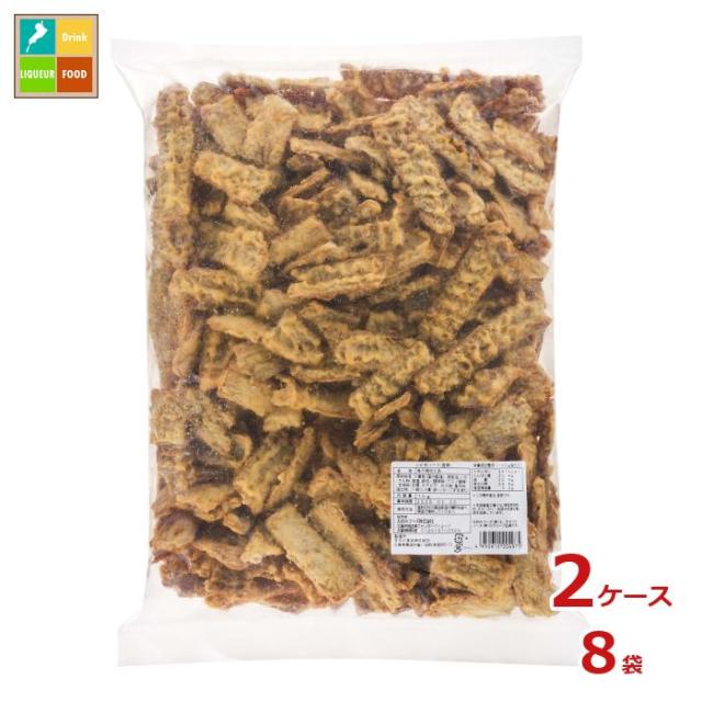 送料無料 オタフク ソース いか天ハード 徳用1kg×2ケース（全8本）