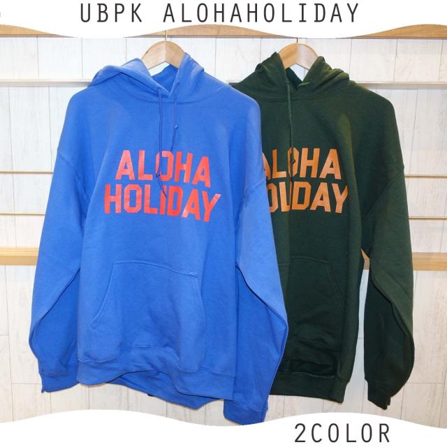 23/24 URBAN  SOCIETY アーバンアイランドソサイエティ パーカー UBPK ALOHAHOLIDAY 長袖 裏起毛 フード付き アロハ ホリデー ハワイ メンズ ユニセックス 2023年 2024年秋冬  品番 UBPK23-A.HOLIDAY 日本正規品