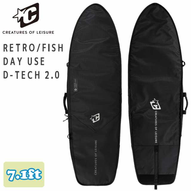 25 CREATURES OF LEISURE クリエイチャー ハードケース RETRO/FISH DAY USE D-TECH 2.0 7.1ft レトロフィッシュデイユース ボードケース カバー サーフボード ファンボード サーフィン 日本正規品