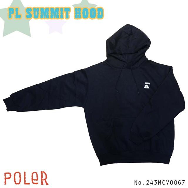 24 POLeR ポーラー パーカー PL SUMMIT HOOD フーディー トップス シンプル カジュアル 裏起毛 メンズ ユニセックス アウトドア サーフィン 2024年秋冬 品番 243MCV0067 日本正規品