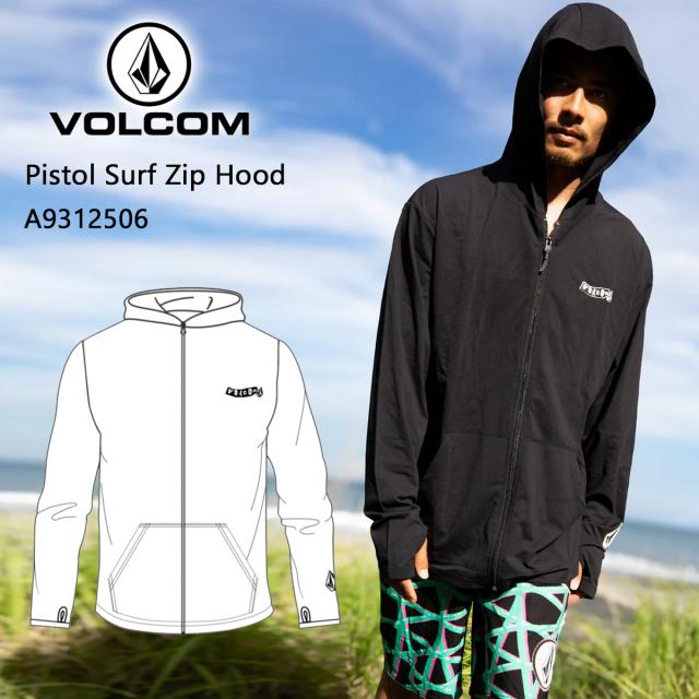 25 VOLCOM ボルコム 長袖 ラッシュガード パーカー フード付き UVカット 50+ メンズ ピストルサーフジップフード Pistol Surf Zip Hood 2025年春夏 品番 A9312506 日本正規品