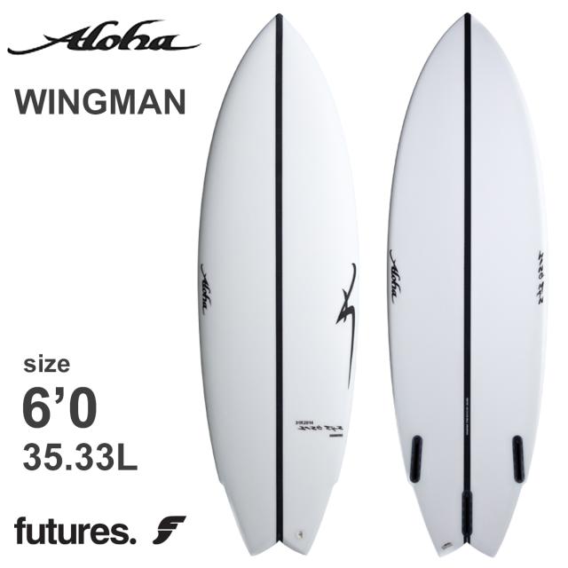 25 ALOHA SURFBOARDS アロハ サーフボード WINGMAN 6’0 EPS エポキシ SHADOW FORCE 3fin Futures 2025年 日本正規品