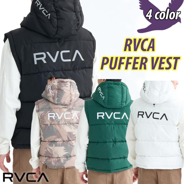 25 FW RVCA ルーカ ベスト上着 パフベスト ダウン ノースリーブ トップス アウター 袖なし メンズ 2025年秋冬 品番 BF042762 日本正規品