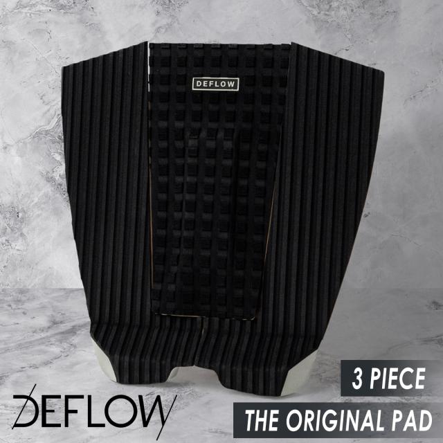 DEFLOW デフロウ デッキパッド 3ピース 3 PIECE THE ORIGINAL PAD BLACK ジオリジナルパッド ブラック サーフボード トラクションパッド デッキパッチ サーフィン 日本正規品