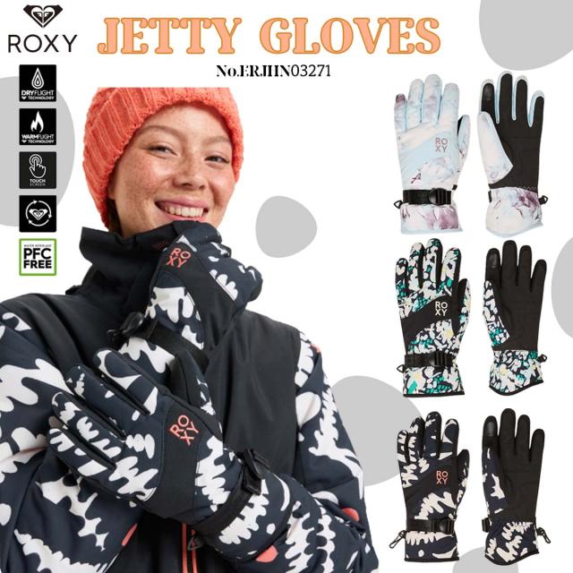 25/26  ROXY ロキシー 手袋 ジェッティ グローブ 大人用 リーシュコード タッチパネル対応 スノー スノボ スキー ウィンタースポーツ レディース JETTY GLOVES 2025年 2026年 冬 品番 ERJHN03271 日本正規品