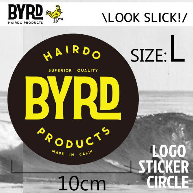 BYRD バード HAIRDO POMADE ヘアーポマード ロゴステッカー サークル Lサイズ LOGO STICKER CIRCLE L ...