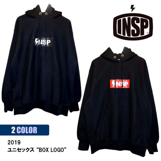 19 INSP インスピ パーカー BOX LOGO プルオーバーパーカー フーディー 裏起毛 厚手 12oz Super Heavy Weight Pull Parka ユニセックス 2019年秋冬 品番 IN19605 日本正規品