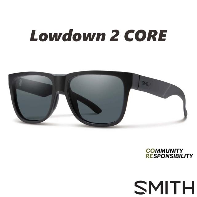 23 SMITH スミス サングラス Lowdown 2 CORE ローダウン マット フレーム 釣り 海 自転車 サイクリング アウトドア 偏光 ペットボトル リサイクル メンズ レディース ユニセックス 日本正規品
