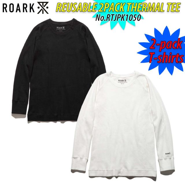 25 FW ROARK ロアーク ロンT REUSABLE 2PACK THERMAL TEE 長袖 Tシャツ トップス ワッフル シンプル 肌着 インナー 2枚組 セット メンズ 2025年秋冬 品番 RTJPK1050 日本正規品