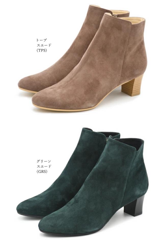 日本製 ショートブーツ R-5893 浅草製 本革 レディース 靴 サイド