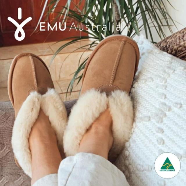EMU Australia エミュ ムートンブーツ WP10532 Platinum Albany シープスキン ムートン スリッポン 厚底 ショートブーツ 対策 防寒 保温