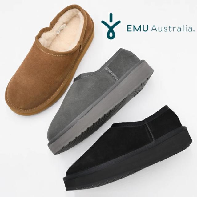 EMU Australia エミュ スリッポン 厚底  W13253 Platform Pico Wool  ウール メリノウール ムートン ブーツ 本革 レザー  対策 防寒 保温 ファー ボア