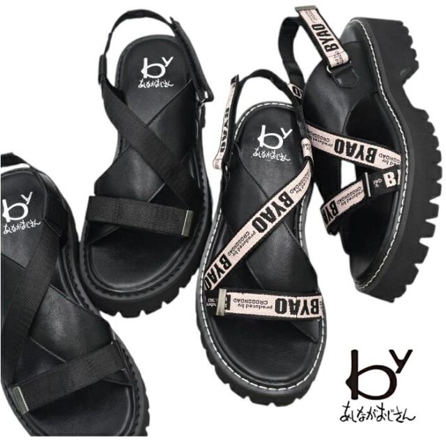 byあしながおじさん ストラップスポーツサンダル 8710605 厚底 スポサン サンダル レディース 靴