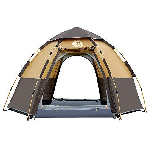 並行輸入品Hewolf Waterproof Instant Tents for Camping - 2-3 Person Easy Quick Setup Dome Pop up Family
