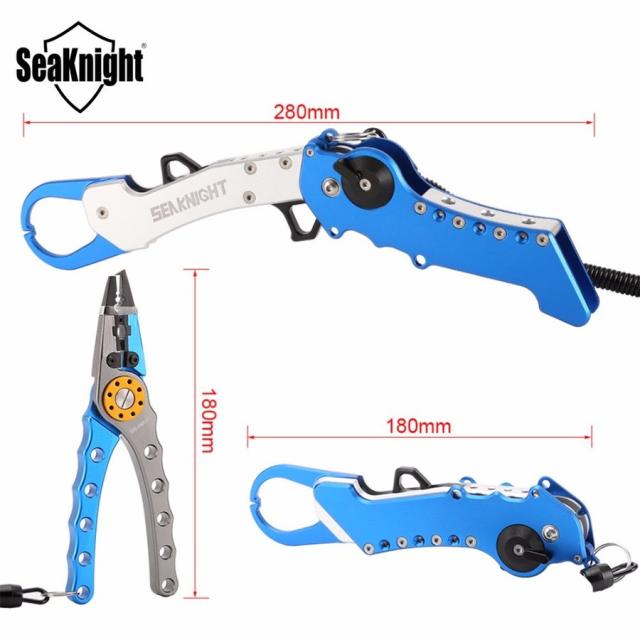 SeaKnight フィッシングツールセット フィッシュグリップ プライヤー 折りたたみ 多機能 ステンレス SeaKnight フィッシングツールセット フィッシュグリップ プライヤー
