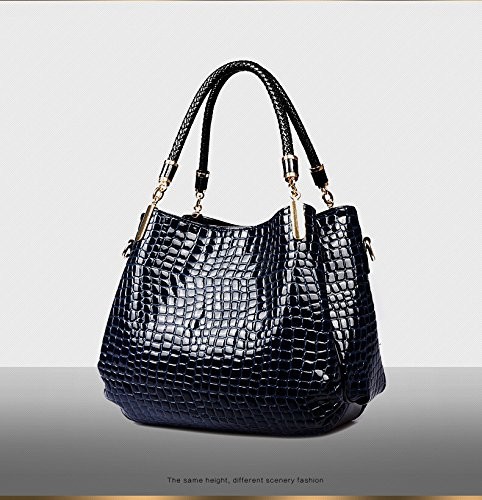 ハンドバッグ レディース ショルダーバッグ ポーチ ワニ革風 エナメル