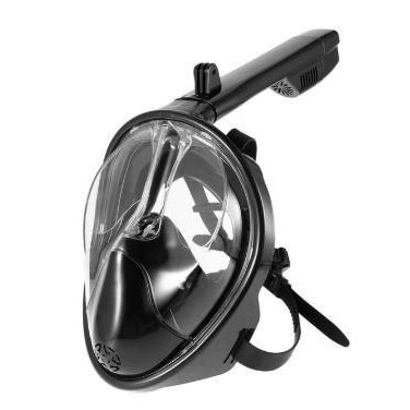 シュノーケリングマスク フルフェイス スキューバダイビングスイム  アンチスキッド L/XL Black