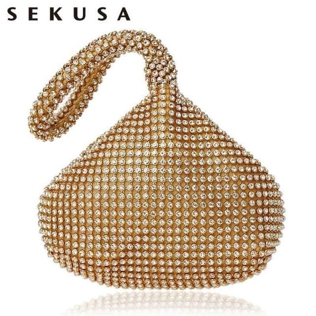 イブニングバッグ ウェディング ブライダル SEKUSA soft beaded 女性 Open Style Lady ハンドバッグ Pu