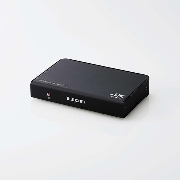 即納 エレコム HDMI分配器 4K 60P 対応 1入力 2出力 スプリッター ブラック