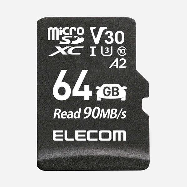 即納 エレコム micro SDカード 64GB Class10 UHS-I U3 V30 A2 microSDXC 読込最大90MB/s 【...の通販はau PAY マーケット - パソ ...
