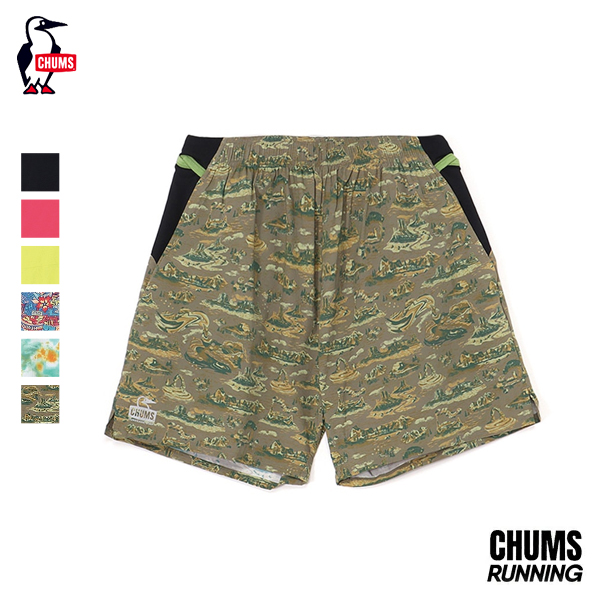 チャムス CHUMS / ランニングショーツ Running Shorts / CH03-1357 CH13-1357 / 2025春夏 / ランニング / ショート / ハーフパンツ / 撥水加工 / ストレッチ素材 / 夜間 / ユニセックス /  2025春夏