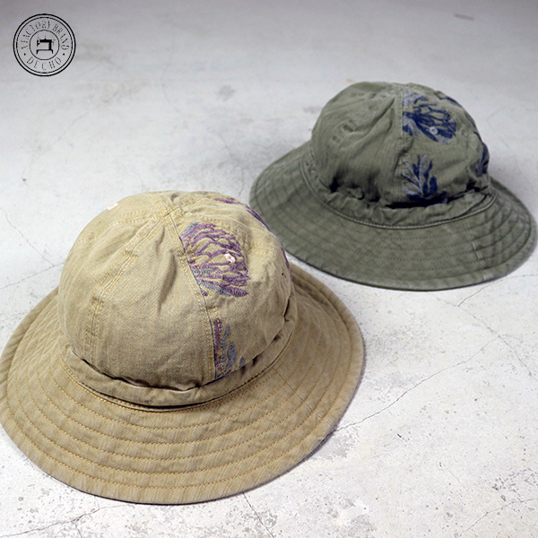 デコー DECHO / ヘリンボーン コメハット / HERRINGBONE KOME HAT / 8-8AD25 / 花柄 刺繍 / ユニセックス / 日本製 / 2025秋冬