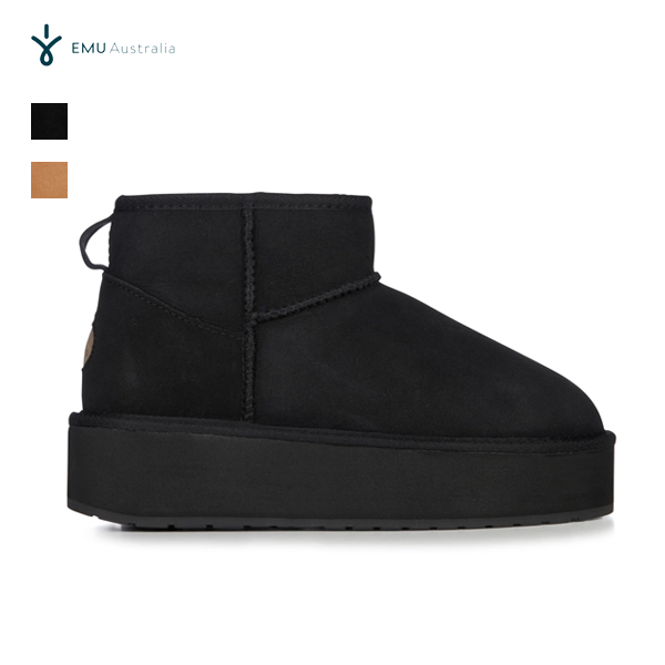 エミュ EMU / Stinger Micro Flatform スティンガーマイクロ プラットフォーム / 厚底 ムートンブーツ / シープスキンブーツ/ W13082 / レディース / 耐水加工 / 2024秋冬