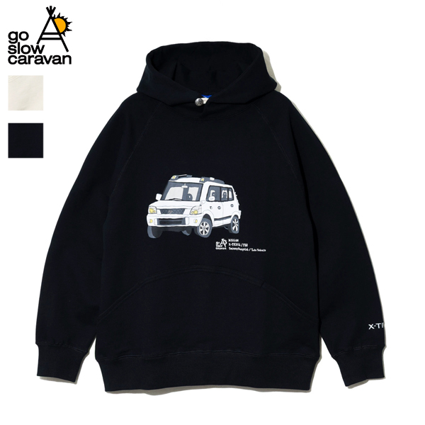 go slow caravan ゴースローキャラバン / 空紡糸裏毛 X-TRAIL コンチョプルパーカー / 352652 / パーカー / NISSAN / プリント / コットン / カジュアル / 2025秋冬