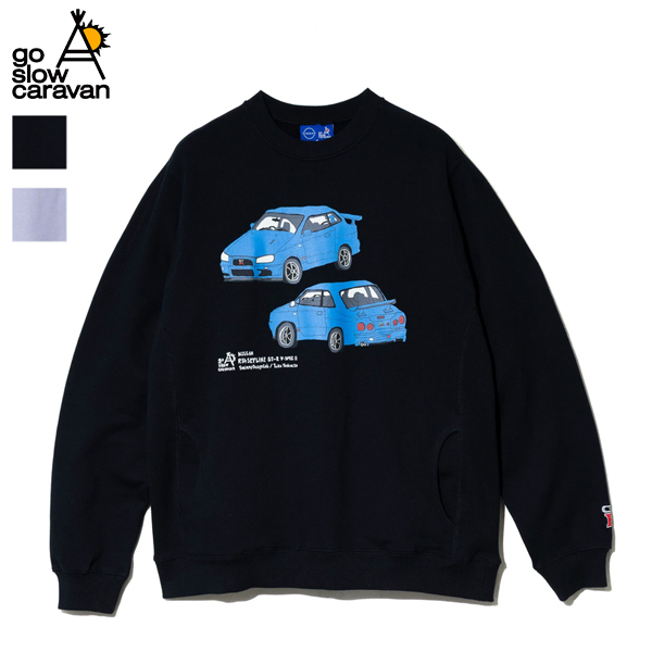 go slow caravan ゴースローキャラバン / 空紡糸裏毛 SKYLINE GT-R（R34）アクティブパターンP/O / 352653 / スウェット / NISSAN / プリント / コットン / カジュアル / 2025秋冬