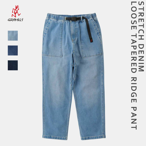 グラミチ / GRAMICCI / STRETCH DENIM LOOSE TAPERED RIDGE PANT ストレッチデニムルーズテーパードリッジパンツ / G5SU-P083 / ユニセックス / 2025秋冬