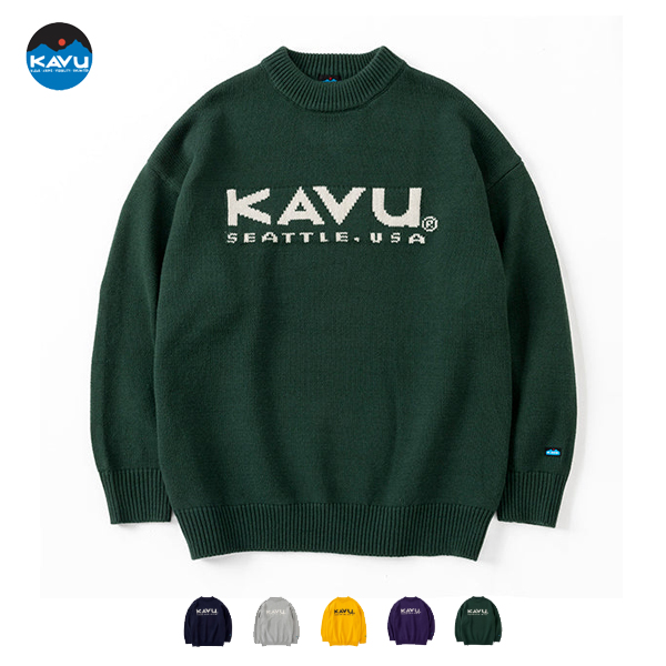 KAVU カブー / Logo Knit ロゴニット (19821919) (ユニセックス) (ニット セーター) (2023秋冬)