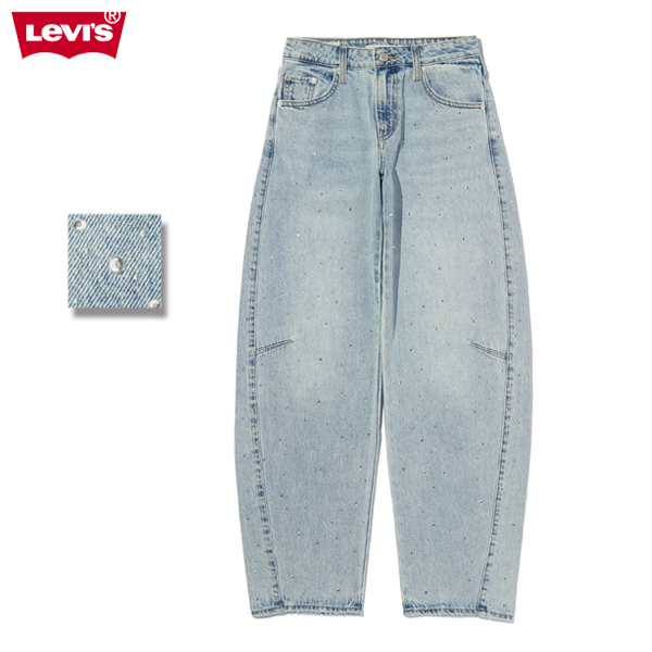 リーバイス Levi’s / BAGGY DAD BARREL / 0039A0007 / バレルジーンズ / ミッドライズ / ラインストーン / カジュアル / シンプル / トレンド感 / レディース / 2025秋冬