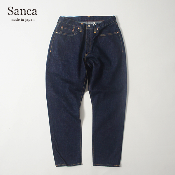 サンカ Sanca / 15.5OZ DENIM 5P TAPERED FIT / PT01 / INDIGO / テパードデニムパンツ / メンズ / 日本製 デニム