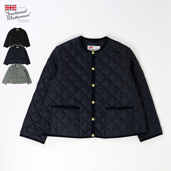 Traditional Weatherwear トラディショナルウェザーウェアー / ARKLEY A-LINE アークリー Aライン / L252APQCO0484AA / キルティング / ノーカラー / ショート丈 / シンプル / レディース / 2025秋冬