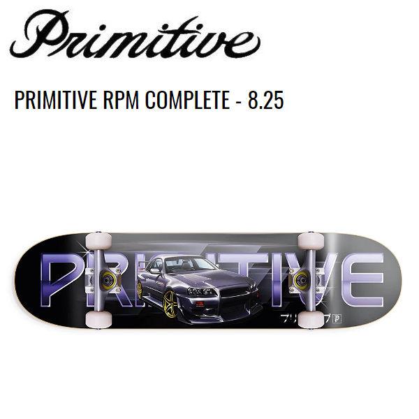 【Primitive】プリミティブ PRIMITIVE RPM COMPLETE メンズ 初心者 スケートボード コンプリートデッキ 板  完成品 8.25インチ